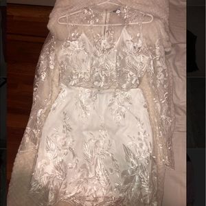 Fashion Nova | Dresses | White Mesh Two Piece Set | Poshmark